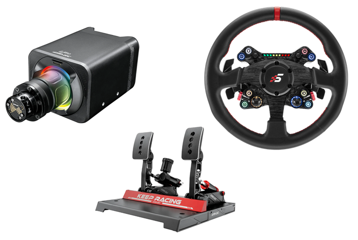 Kit Alpha EVO Sport 9Nm volante Neo X 330R pedales P1000FRS - Virtual ...